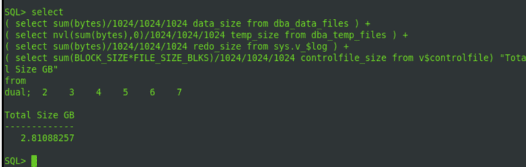 How To Check Object Size In Oracle Database