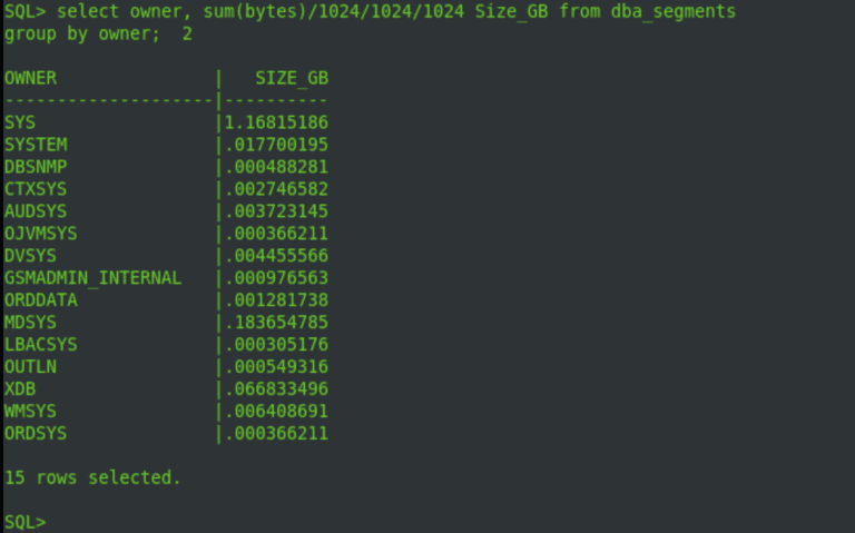 How To Check Object Size In Oracle Database