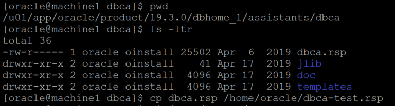 Create And Drop Oracle Database Using DBCA Silent Method