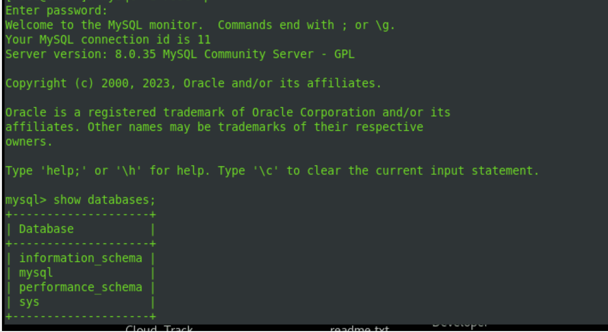 How To Login To MySQL Database After The First Installation