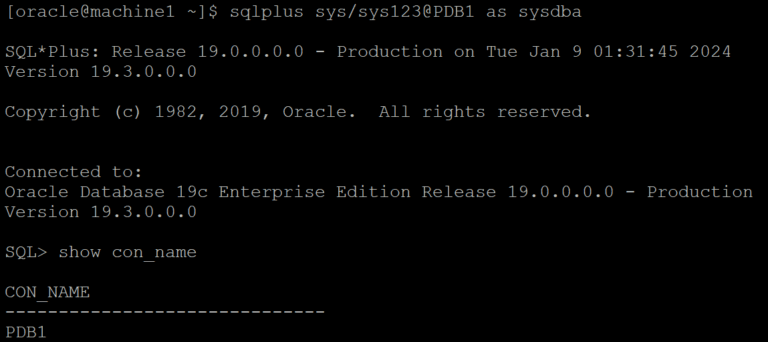 Create Oracle CDB Using DBCA Silent Method