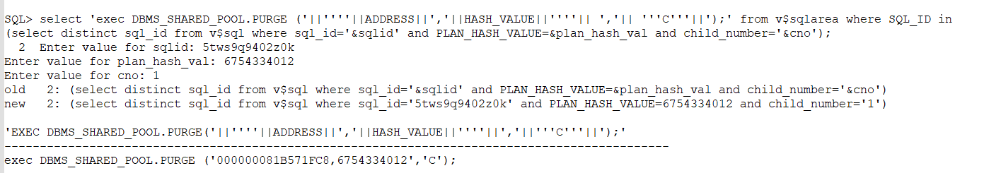 How To Flush Bad SQL Plan From Shared Pool In Oracle RAC