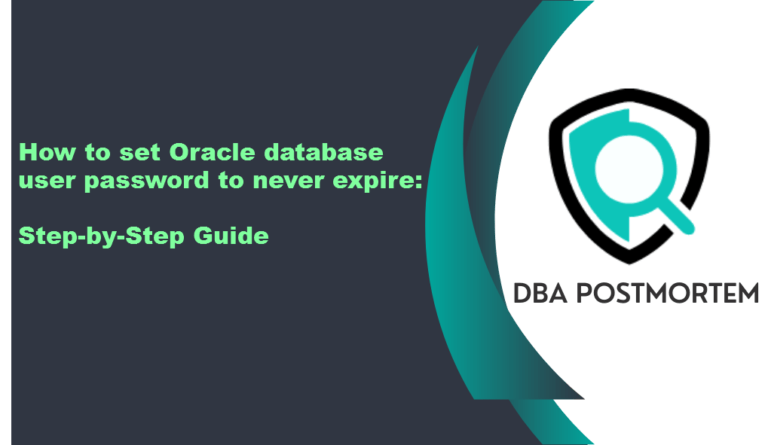 How To Set Oracle Database User Password To Never Expire 6470