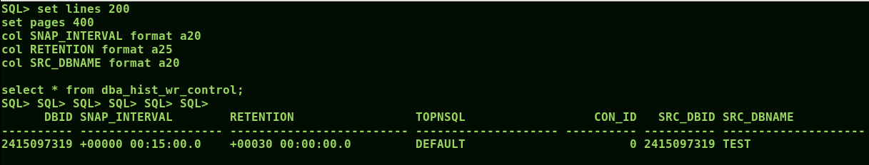 How To Check Retention Period Of AWR In Oracle