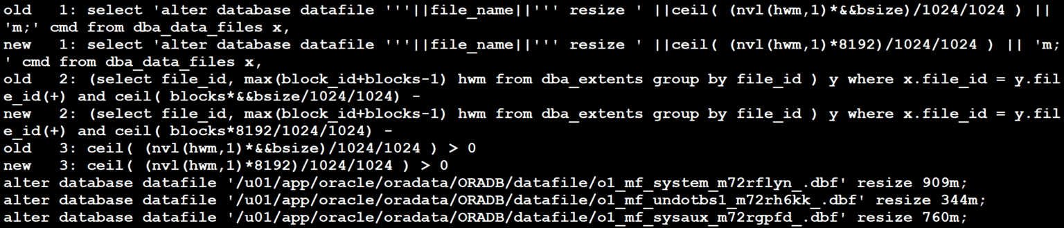 How To Reclaim Space From Datafile Oracle 1 Easy Script
