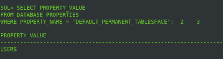 How To Check Default Tablespace In Oracle Database : 2 Easy